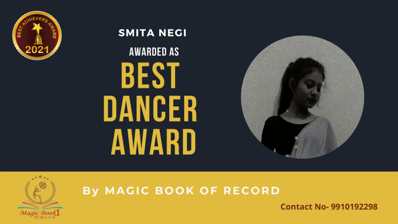 Smita Negi - Best Dancer in Uttarakhand, India - Magic Book of Record